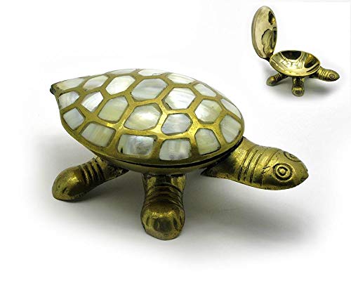 Brass Turtle with Mother of Pearl – Poplibrass
